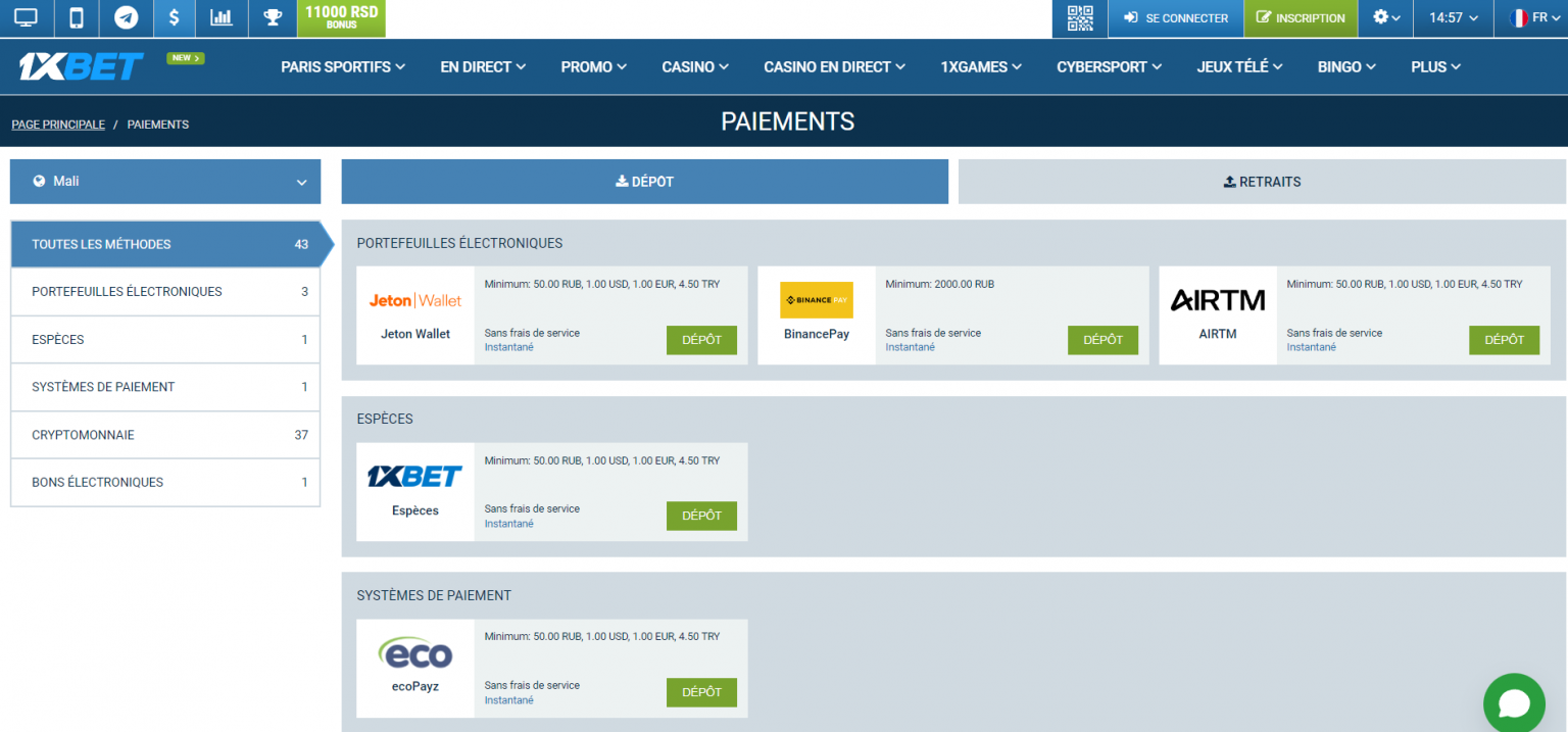 Bookmaker 1xBet Mali : La Référence des Paris Sportif 1xBet en Ligne